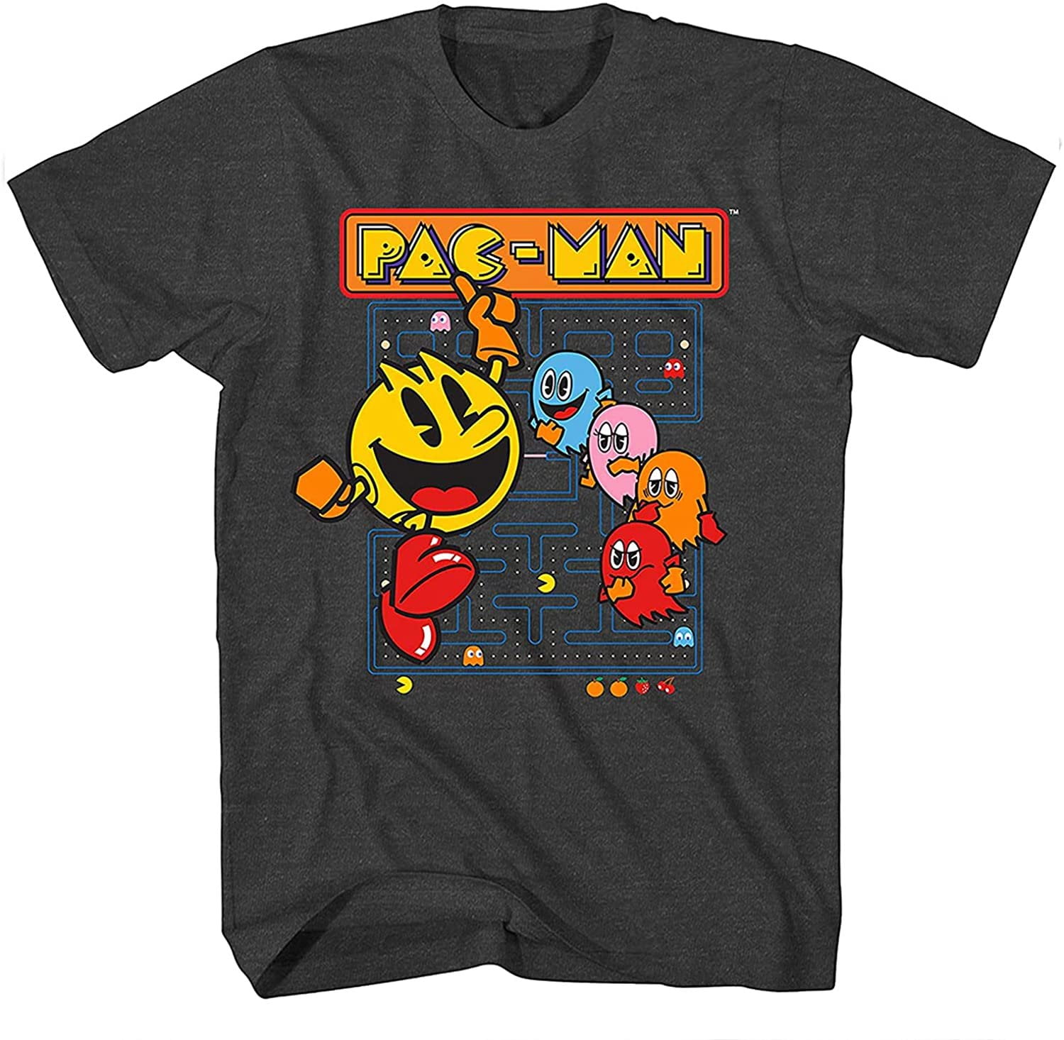 Pac-Man Official Pacman Video Game Shirt - Namco Atari Official T-Shirt ...