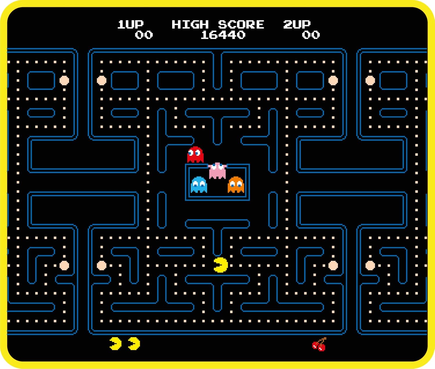 Pac-Man Mouse Pad 32 x 27 cm for Desktop PC Gaming - Ultra Thin 3D ...