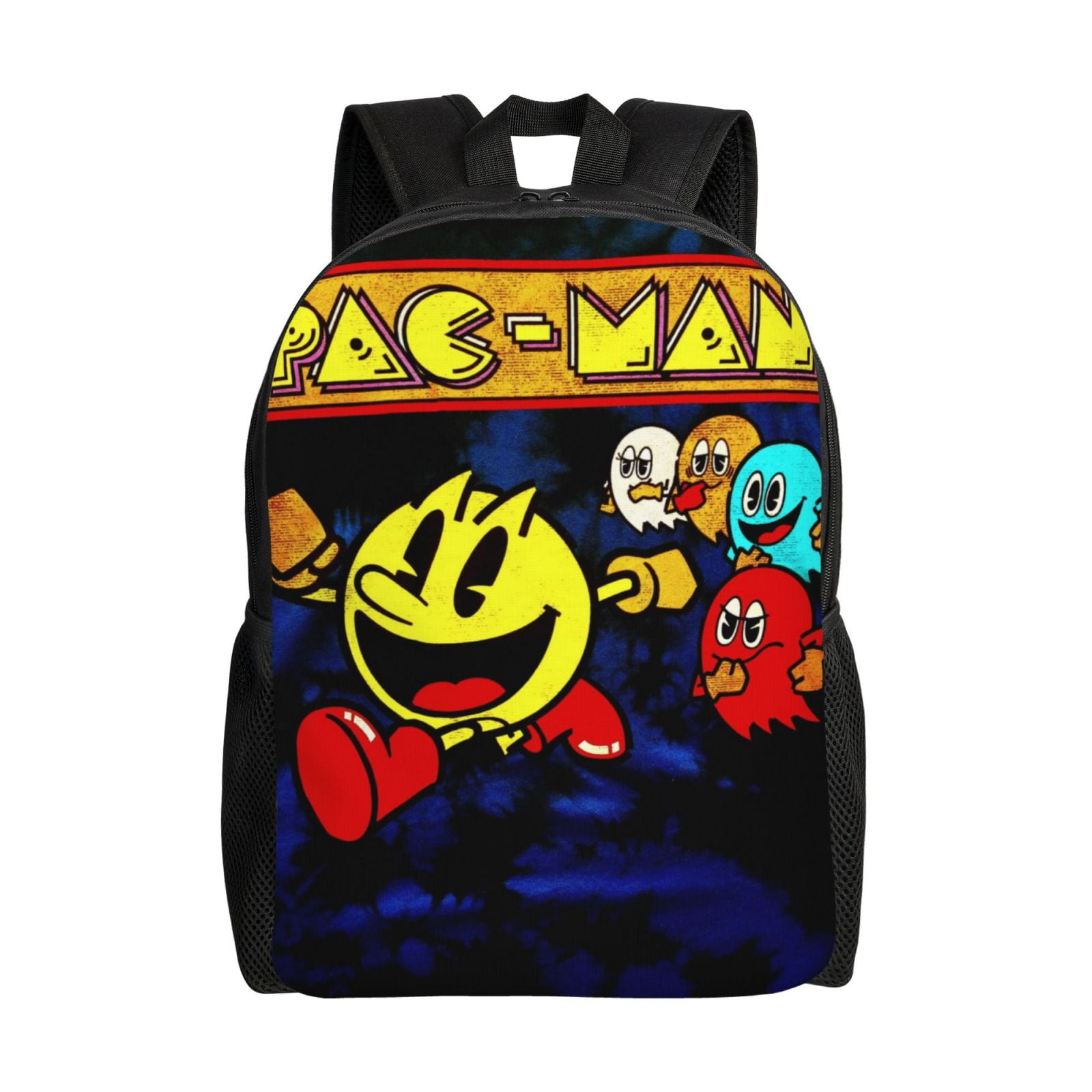 Pac-Man Running Backpack Casual Adjustable Bookbag School Bag Unisex ...