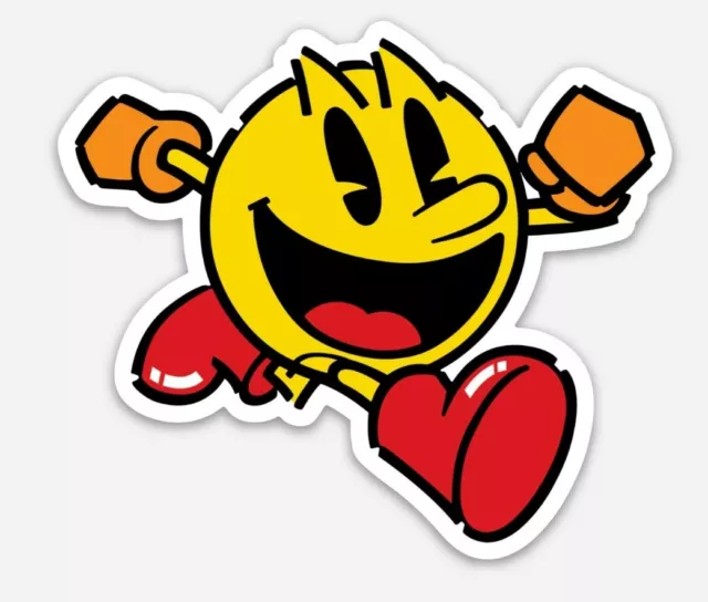 Pac Man Sticker - Classic Video Game Pacman Vintage Arcade Sticker ...
