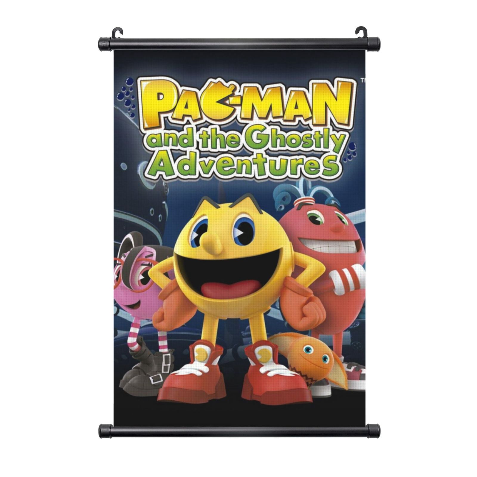 Pac-Man and the Ghostly Adventures Black Plastic Shaft Hanging Poster ...