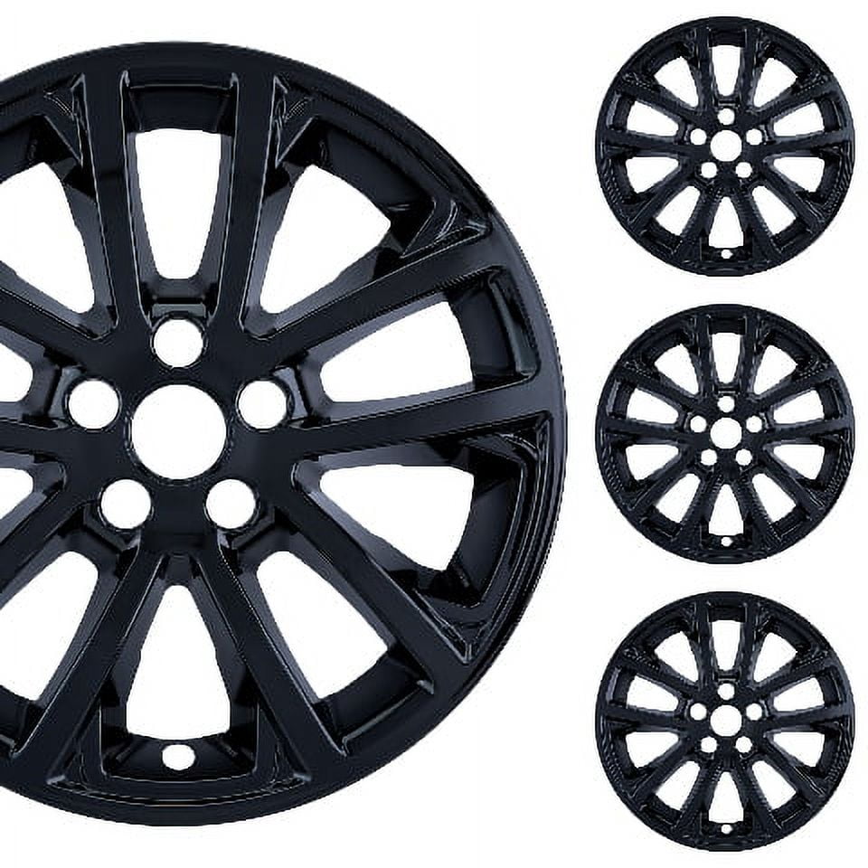PacRim 17" Gloss Black Wheel Skin Cover |Compatible with 17" Jeep Cherokee 2019-2021 |Set of 4 ...