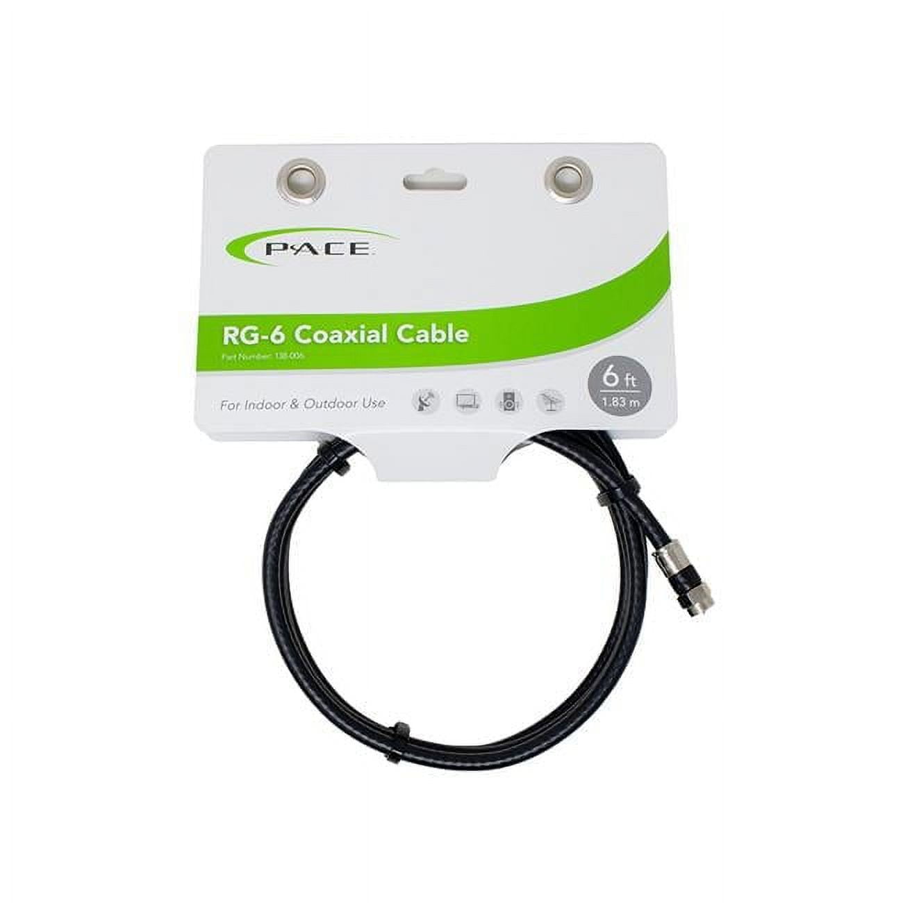 Pace PCE138-006 6 ft. Coaxial Cable, Black - Walmart.com