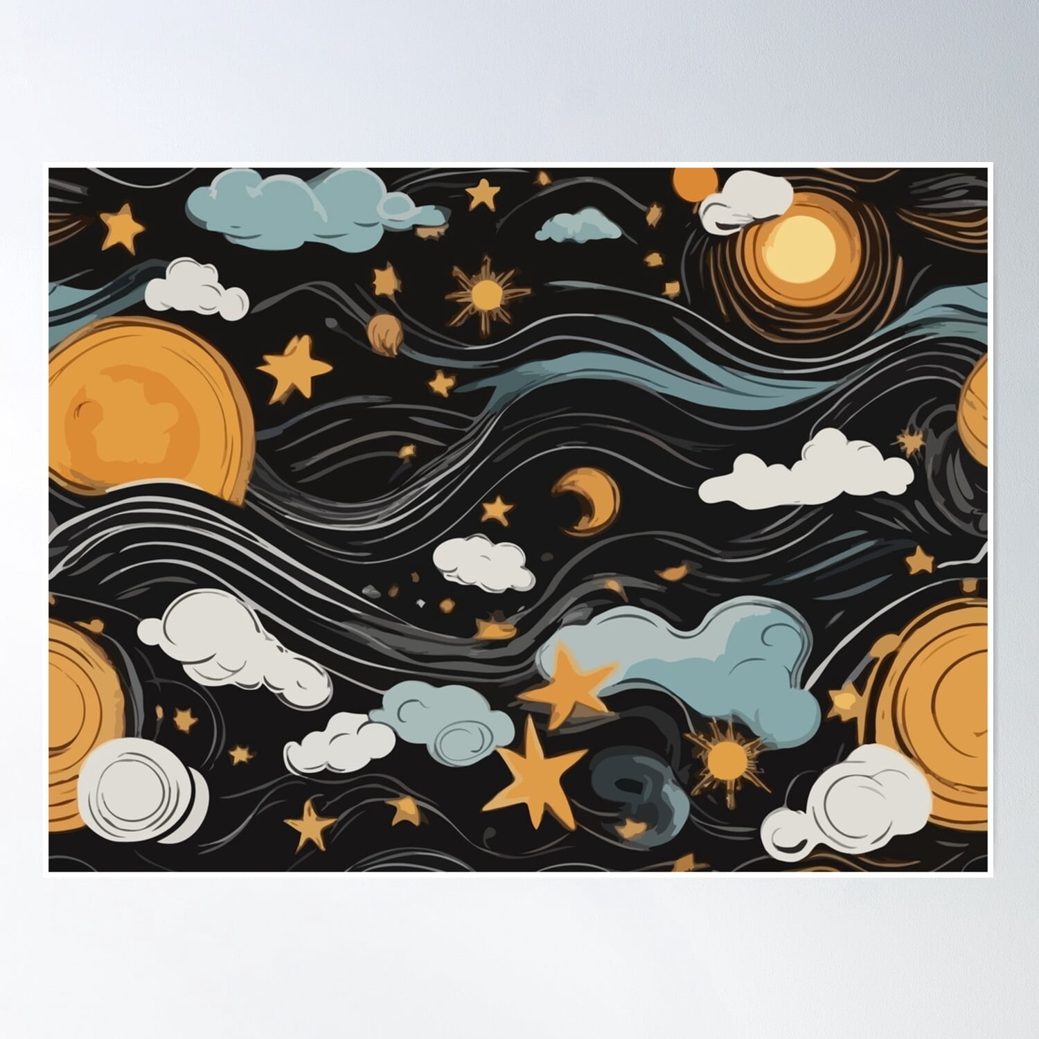 Pace Poster Wall Art, Modern Wall Decor, 24x36 UNFRAMED - Walmart.com