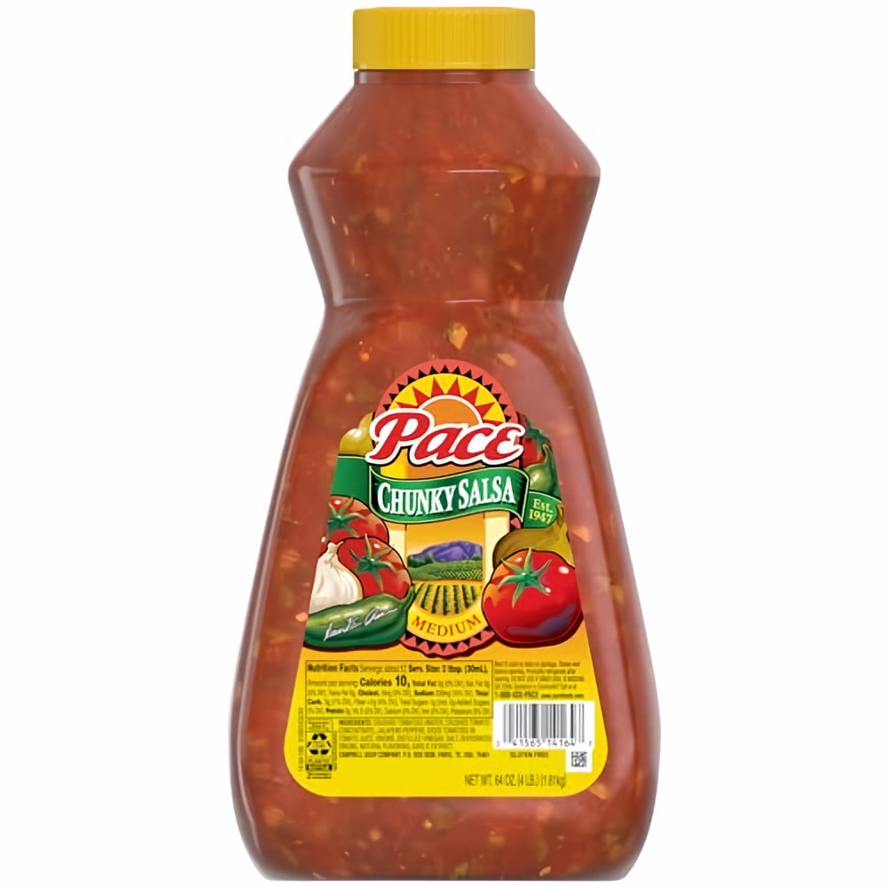 Pace Salsa Chunky Medium Salsa 64 Ounce Bottle (Pack of 72) - Walmart.com