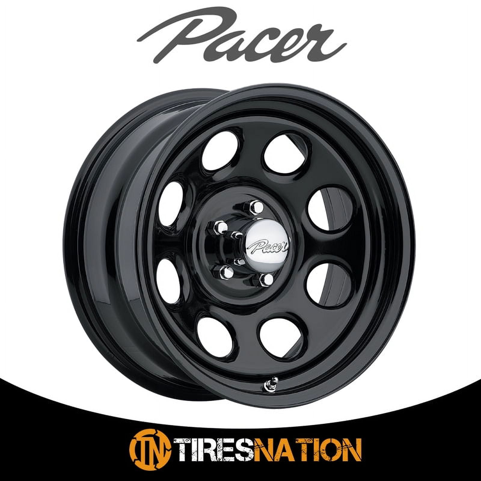 Pacer 16x7 5X4.50 297B Black Soft 8 Black Wheel Rim - Walmart.com