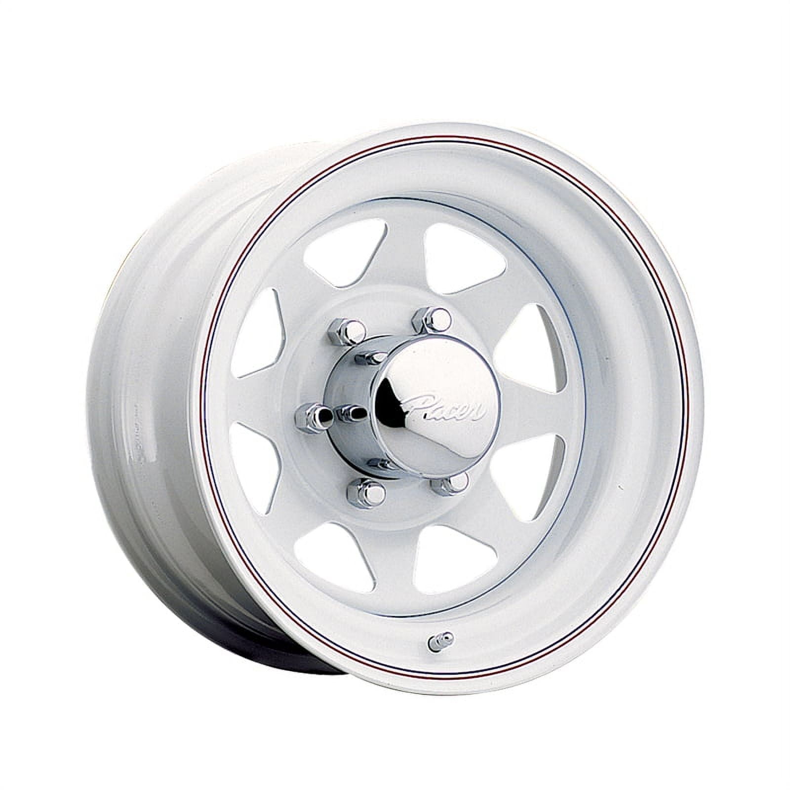 Pacer 16x8 5X5.50 310W White Spoke White Wheel Rim - Walmart.com