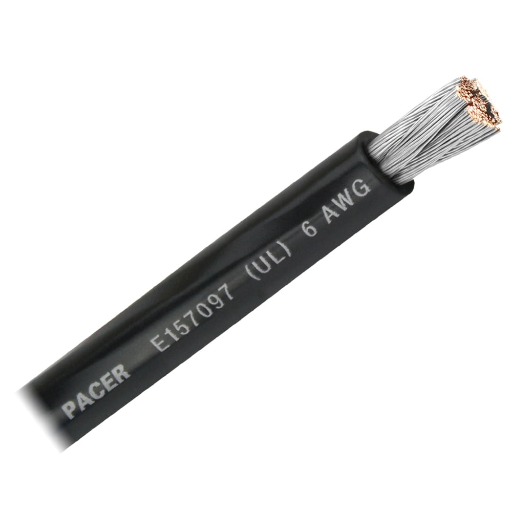 Pacer Black 6 AWG Battery Cable - Sold By The Foot | Bundle of 5 ...