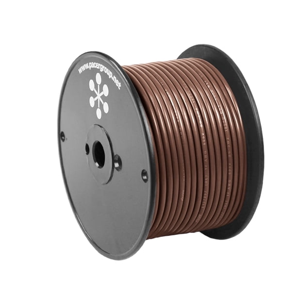 Pacer Brown 18 AWG Primary Wire - 100' - Walmart Business Supplies