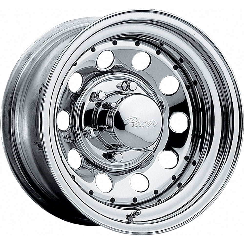 Pacer 320C Chrome Mod Steel Wheel Rim - 15X8 Size - Walmart.com