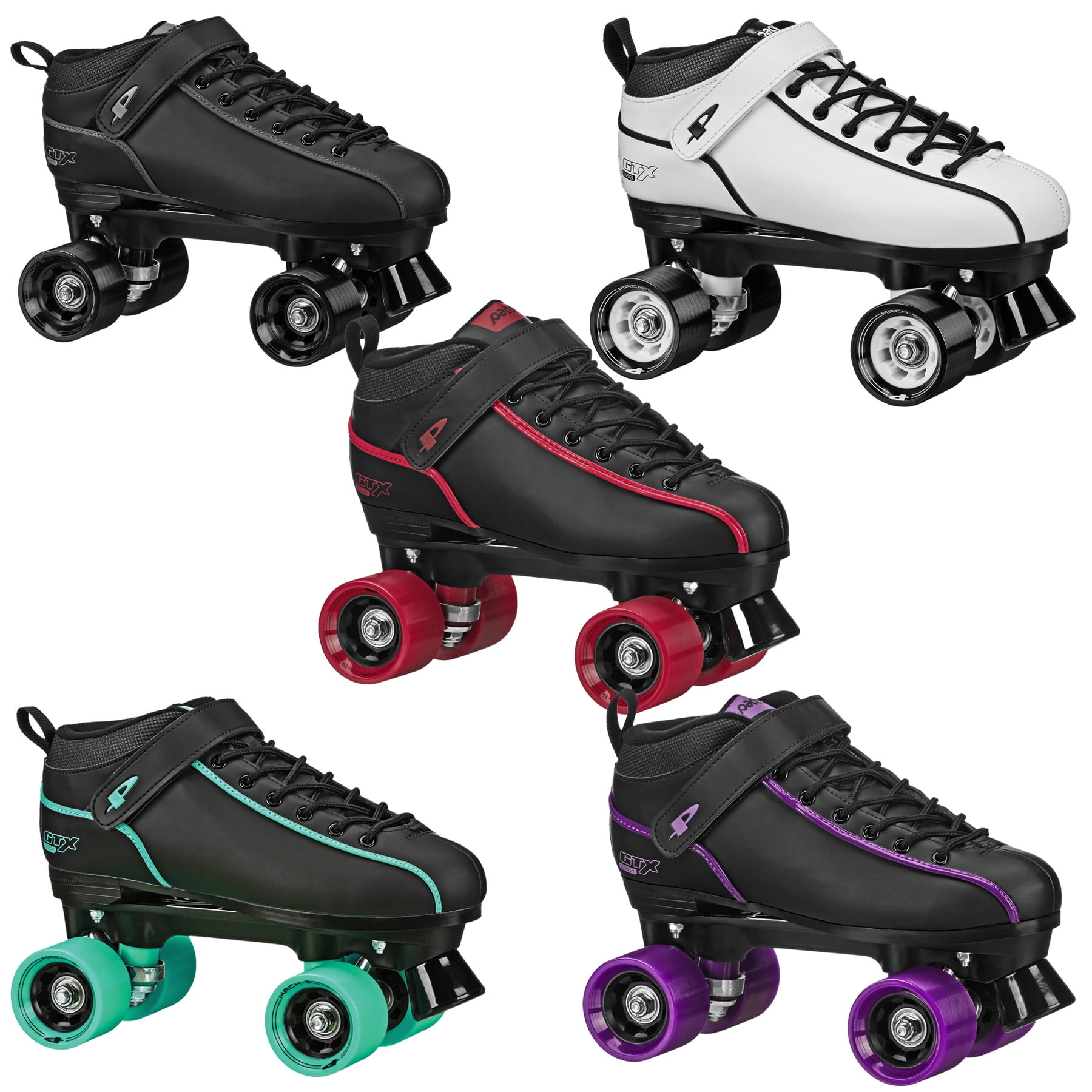 Pacer GTX 500 Roller Skates Black/Teal Size M4/W5 - Walmart.com