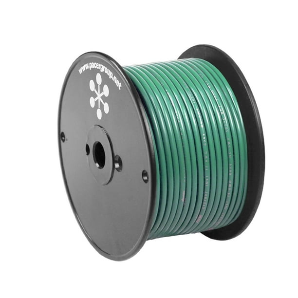 Pacer Green 8 AWG Primary Wire - 100' - Walmart Business Supplies