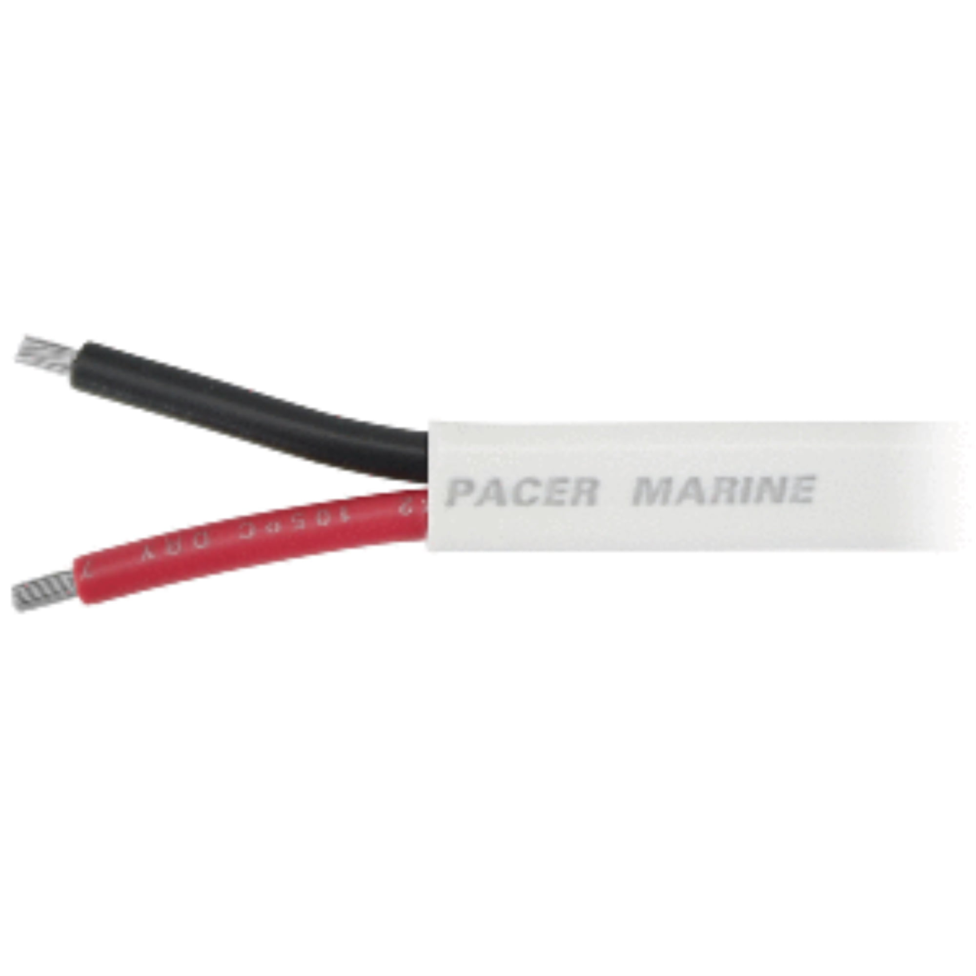Pacer Group W12-2DC-500 500 ft. 12-2 AWG Duplex Cable, Red & Black ...