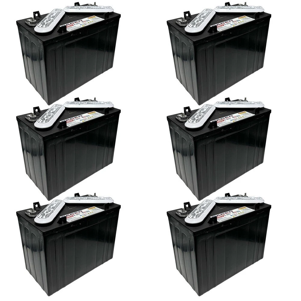 Pacer P-1275 12V 145Ah Battery – Comparable to Trojan T-1275 (Set of 6 ...