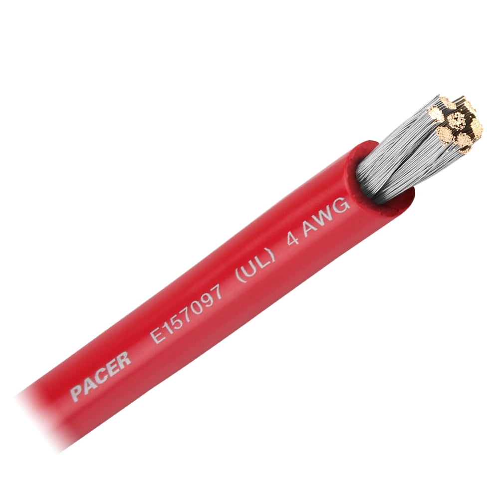 Pacer Red 4 AWG Battery Cable - Sold By The Foot - Walmart Business ...