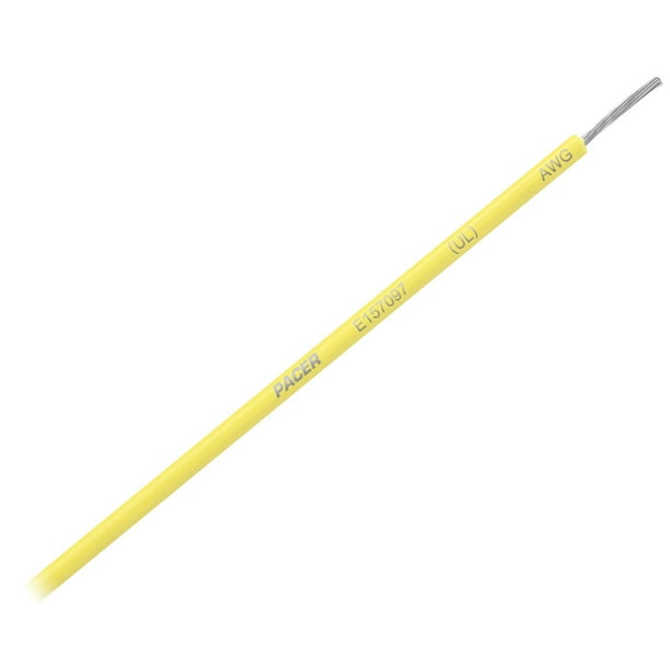 Pacer Yellow 12 AWG Primary Wire - 25' - Walmart Business Supplies