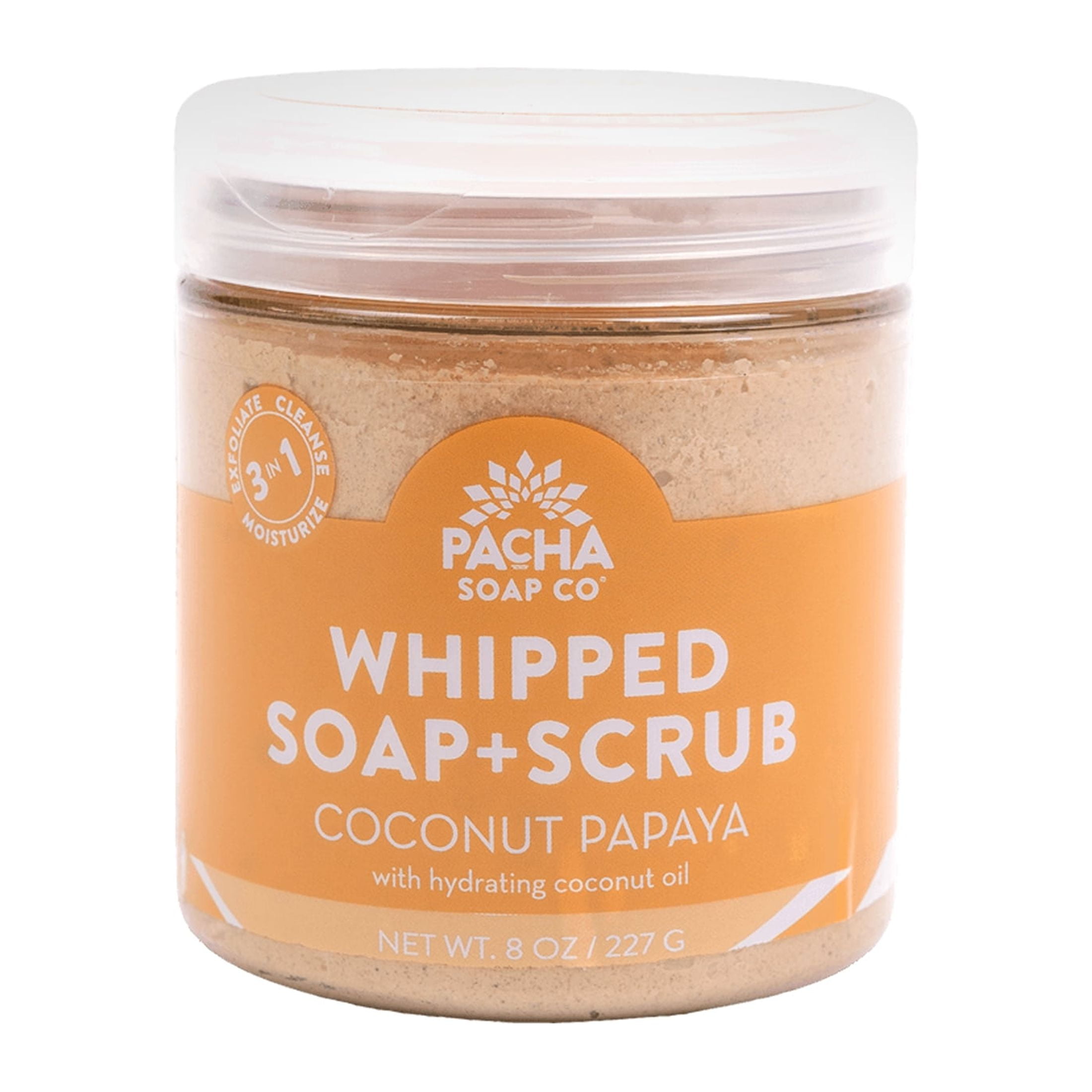 Pacha Soap Co's Whipped Soap and Scrub, Coconut Papaya, 8oz - Walmart.com