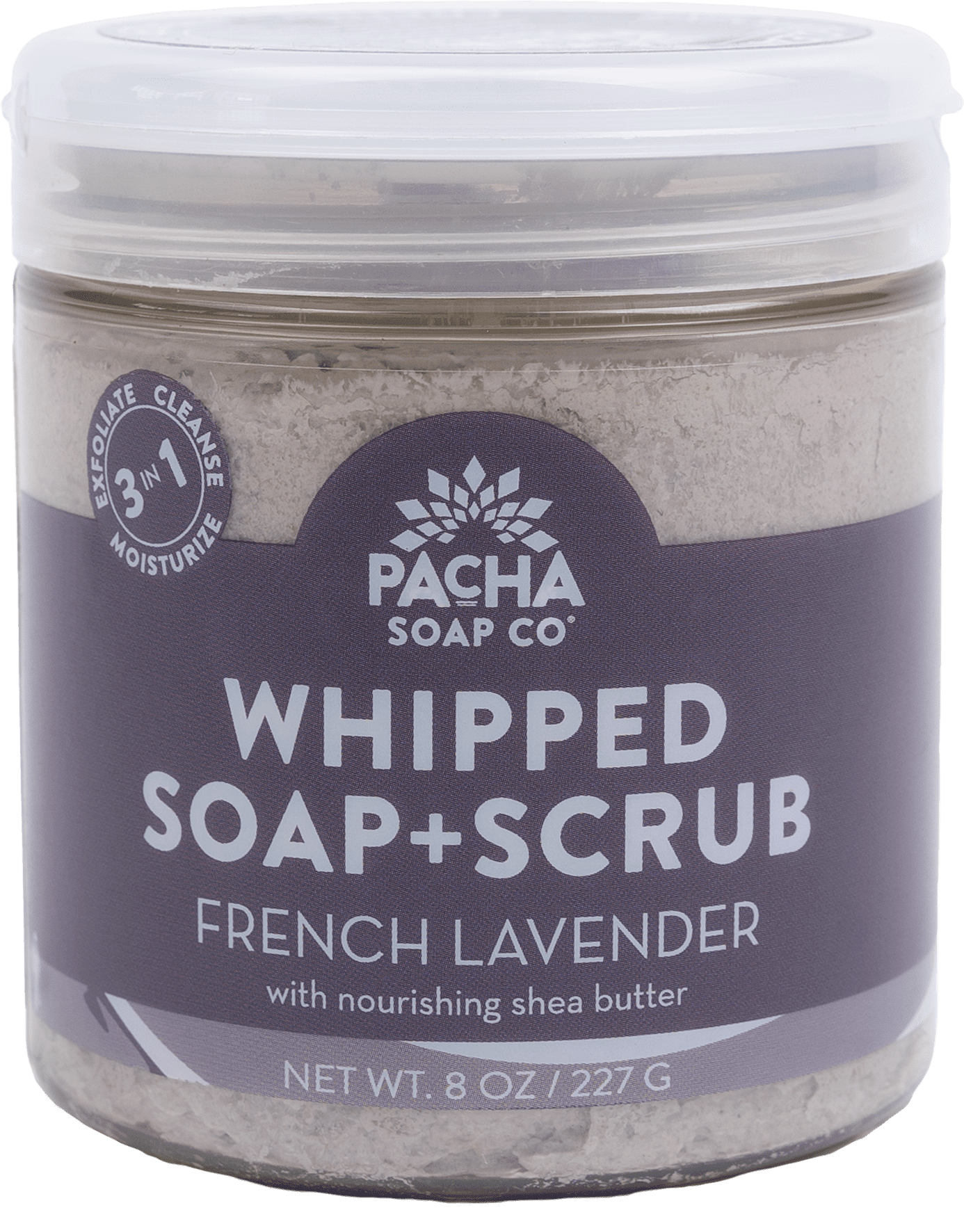 Pacha Soap Company Whipped Soap + Scrub, French Lavender, 8 oz, All ...