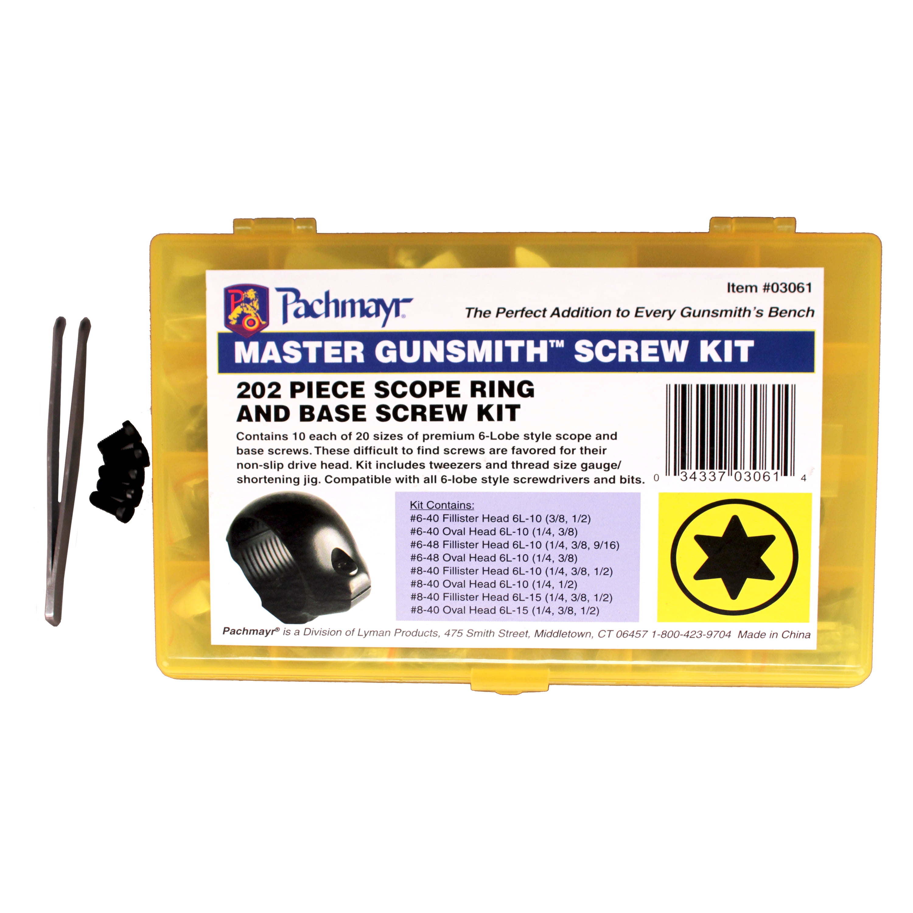 Pachmayr Master Gunsmith 202 Piece Scope Ring Base Screw Kit 03061 ...