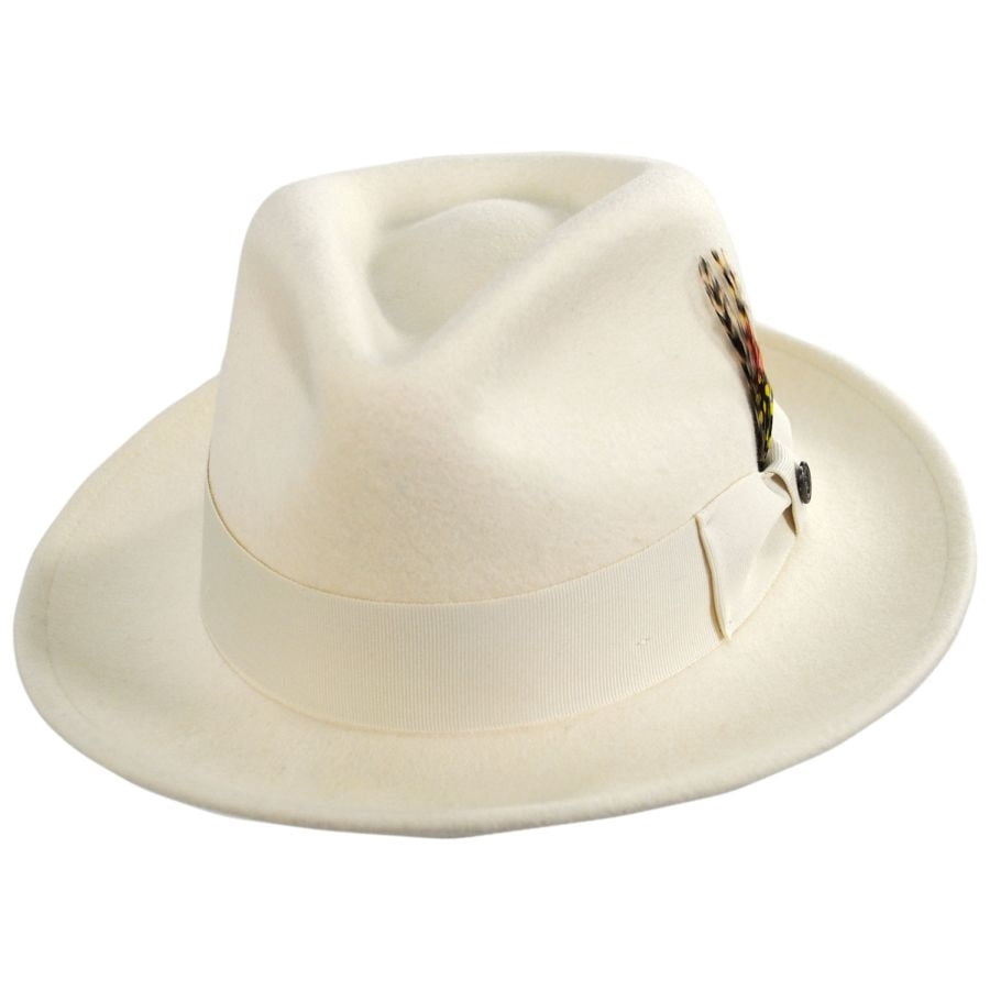 Pachuco Crushable Wool Felt Fedora Hat - S - Cream - Walmart.com