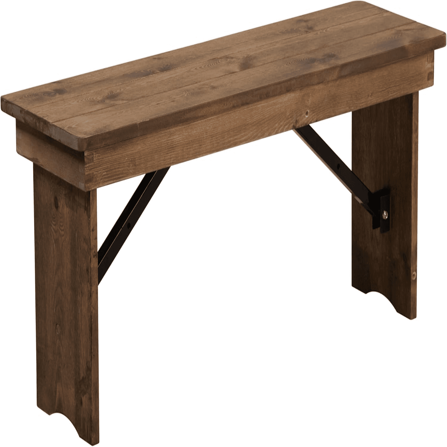 Pacia 40" x 12" Folding Farm Bench Solid Pine Entryway Bench in Light ...