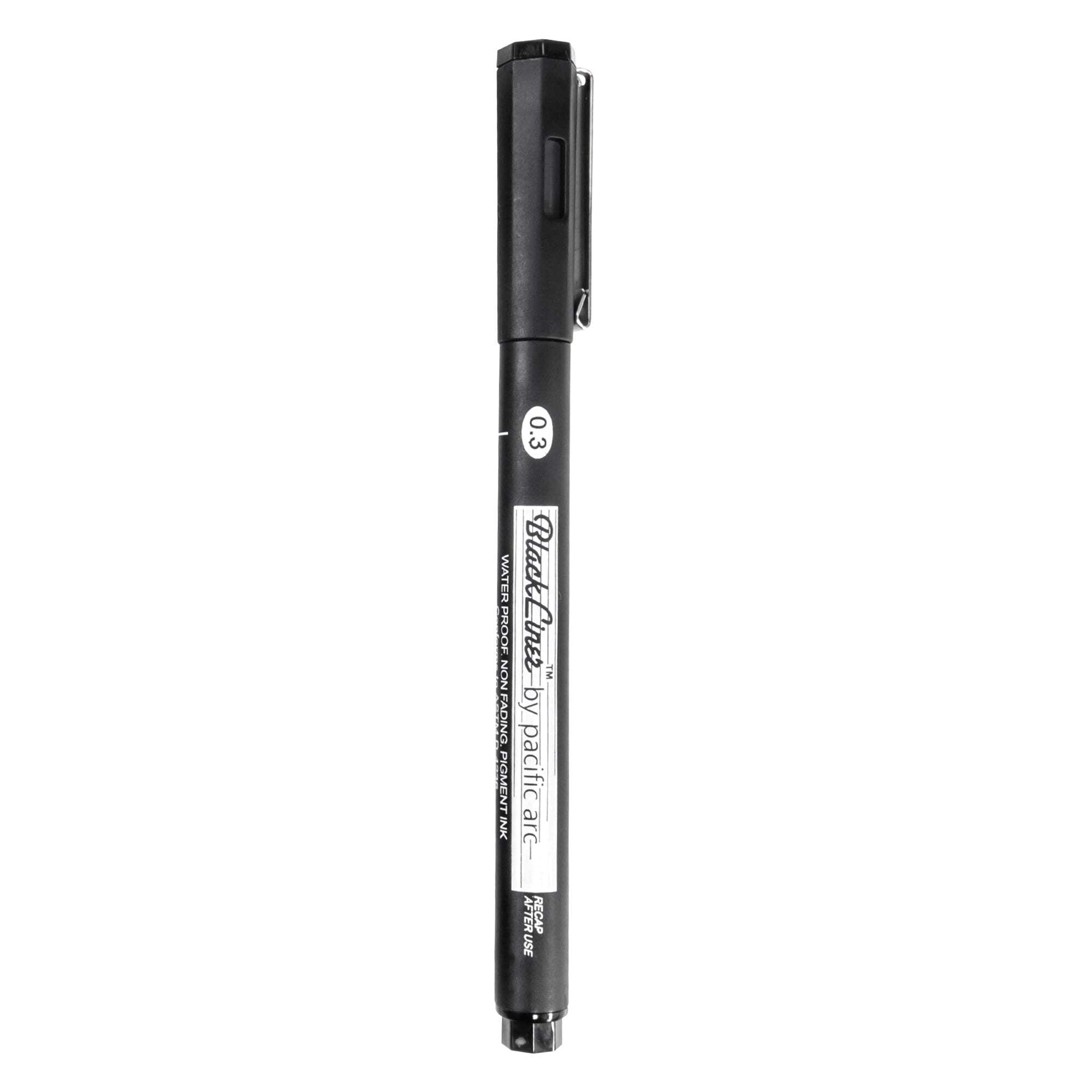 Pacific Arc, Blackliner Black Fineliner Pens, Set of 4 Differently ...