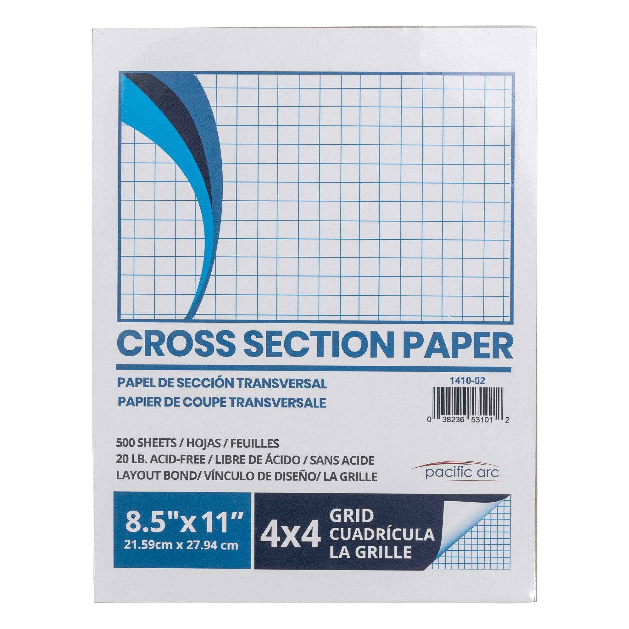 Pacific Arc - Cross Section Paper Pack, 500 Sheets, 8.5 Inch x 11 Inch ...