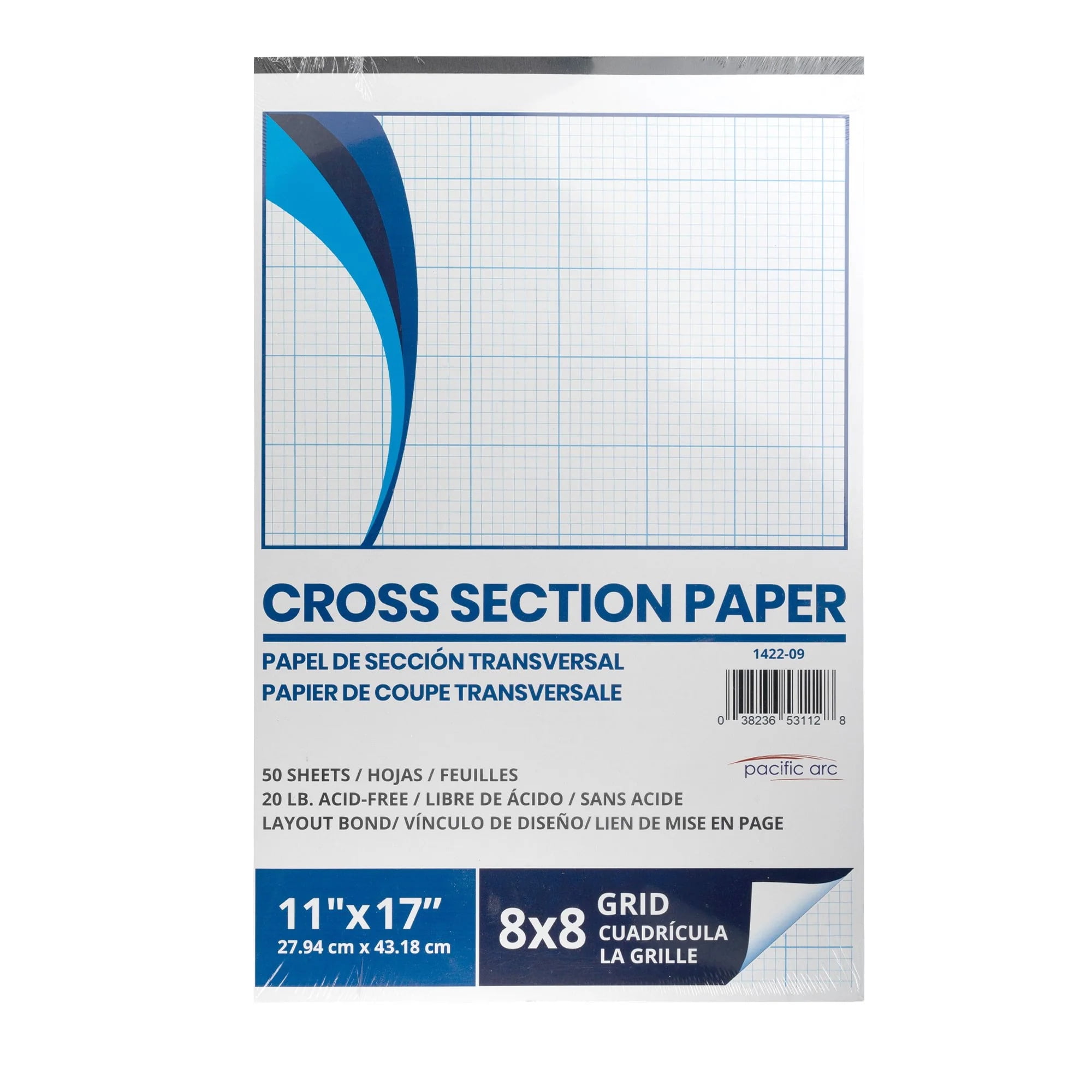 Pacific Arc - Cross Section Paper Pack, 500 Sheets, 8.5 Inch x 11 Inch ...