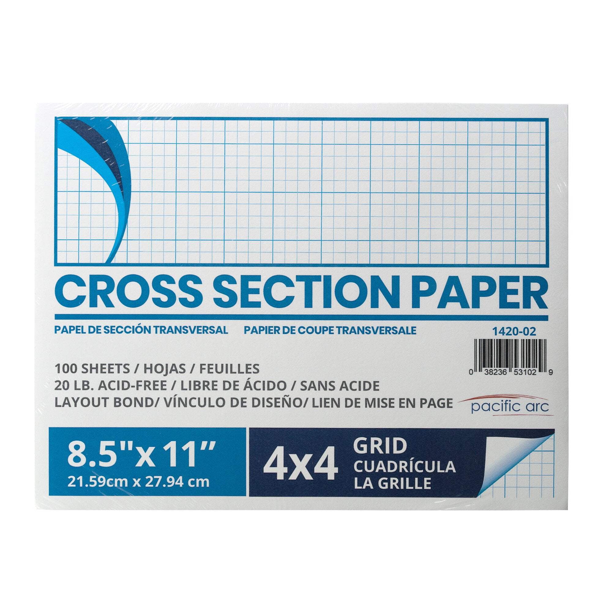 Pacific Arc - Cross Section Paper Pack, 500 Sheets, 8.5 Inch x 11 Inch ...