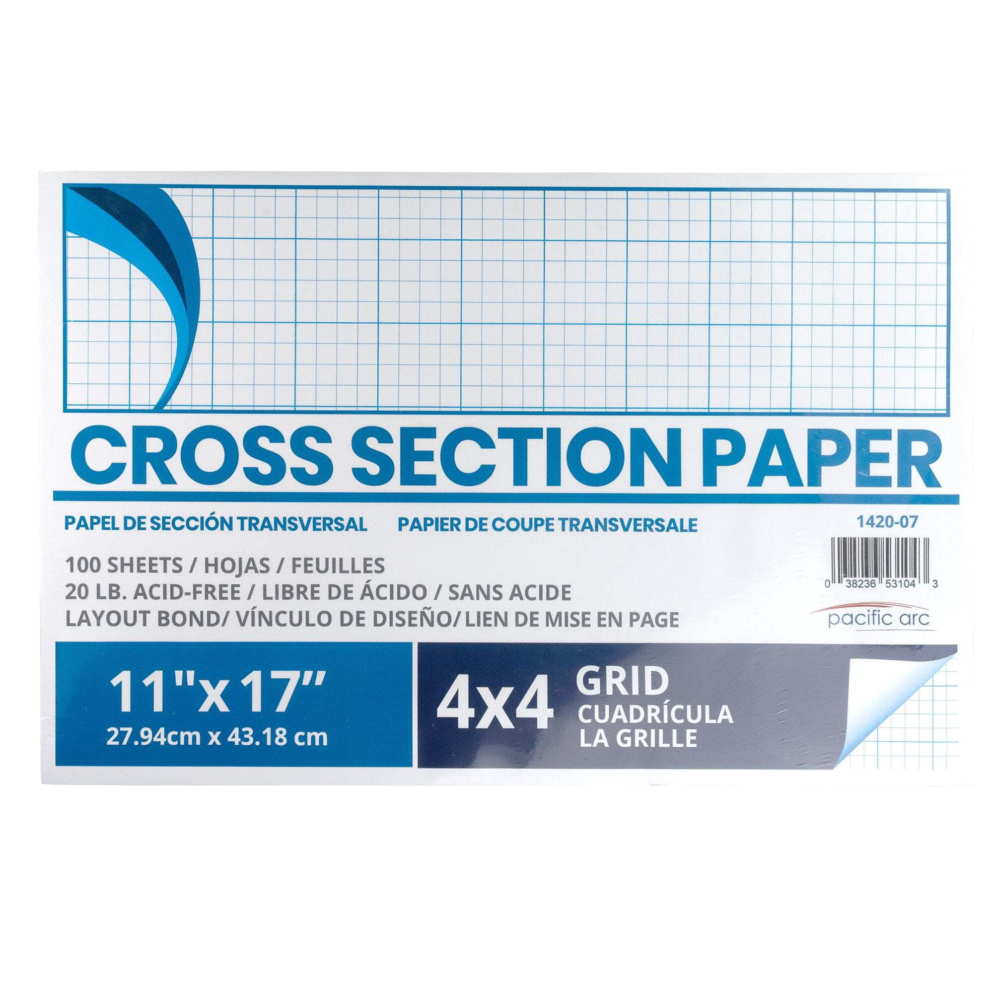 Pacific Arc - Cross Section Paper Pack, 500 Sheets, 8.5 Inch x 11 Inch ...