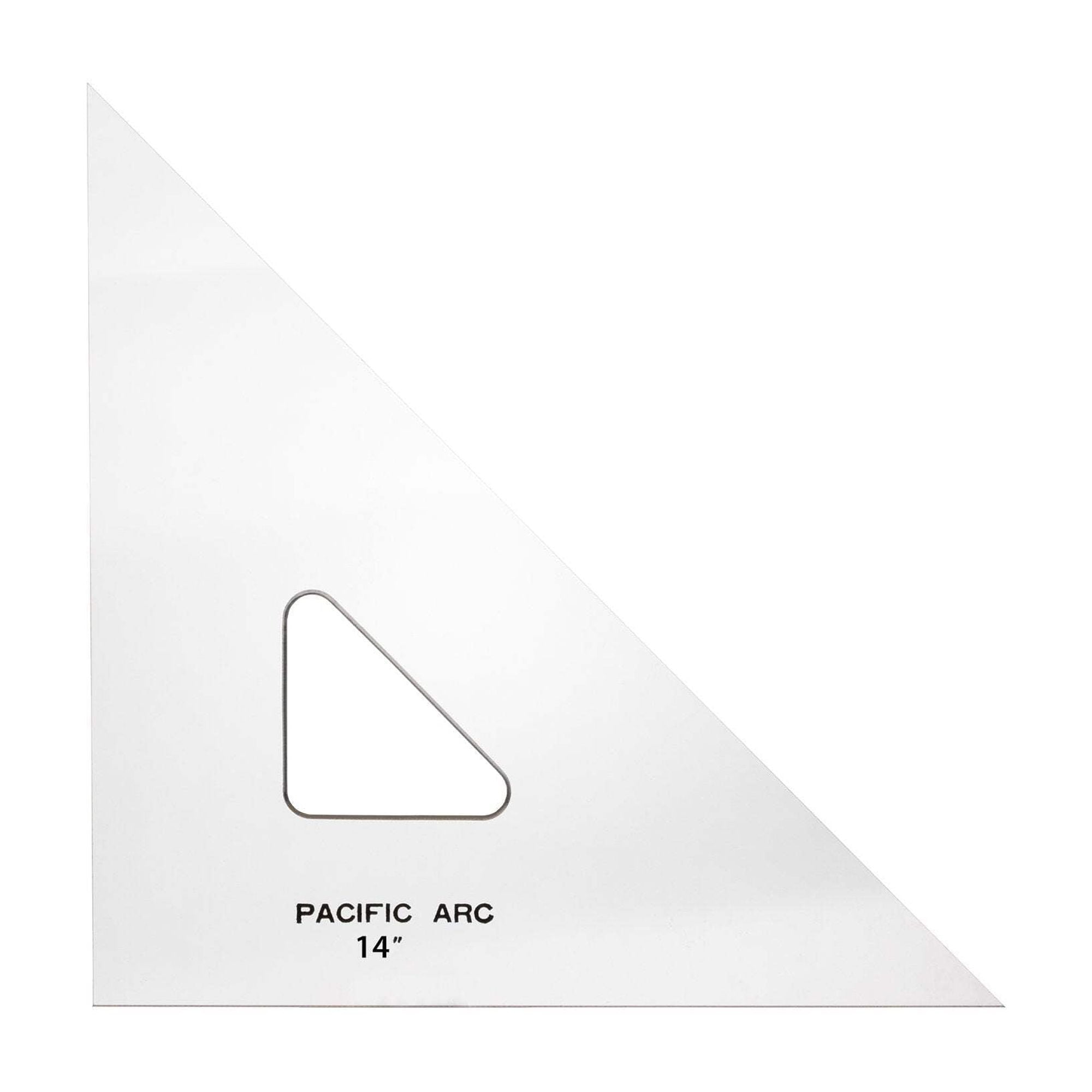 Pacific Arc Drafting Triangle, 14-inch, 45/90 Degrees, Clear Acrylic ...