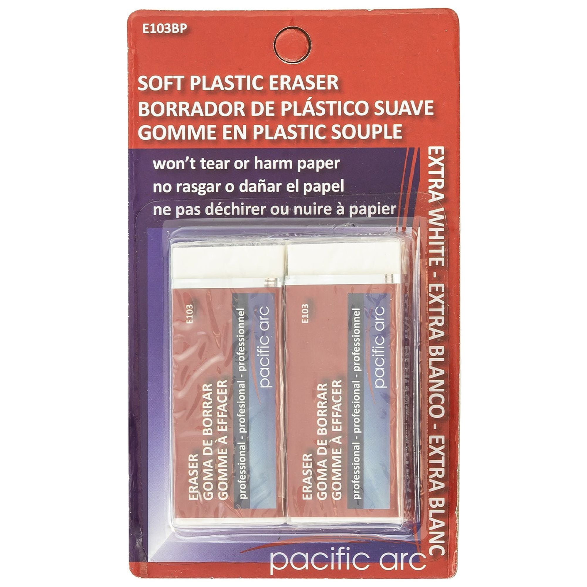 Pacific Arc, Eraser: soft white plastic - Walmart.com