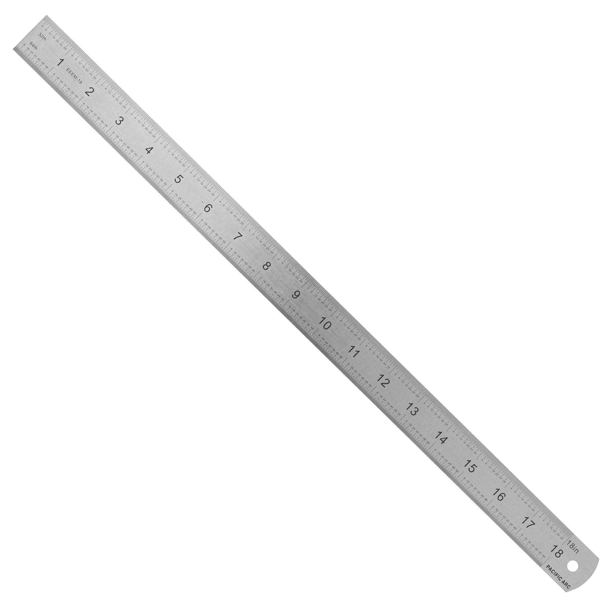 Pacific Arc Stainless Steel Ruler with 32nd and 64th Graduations ...