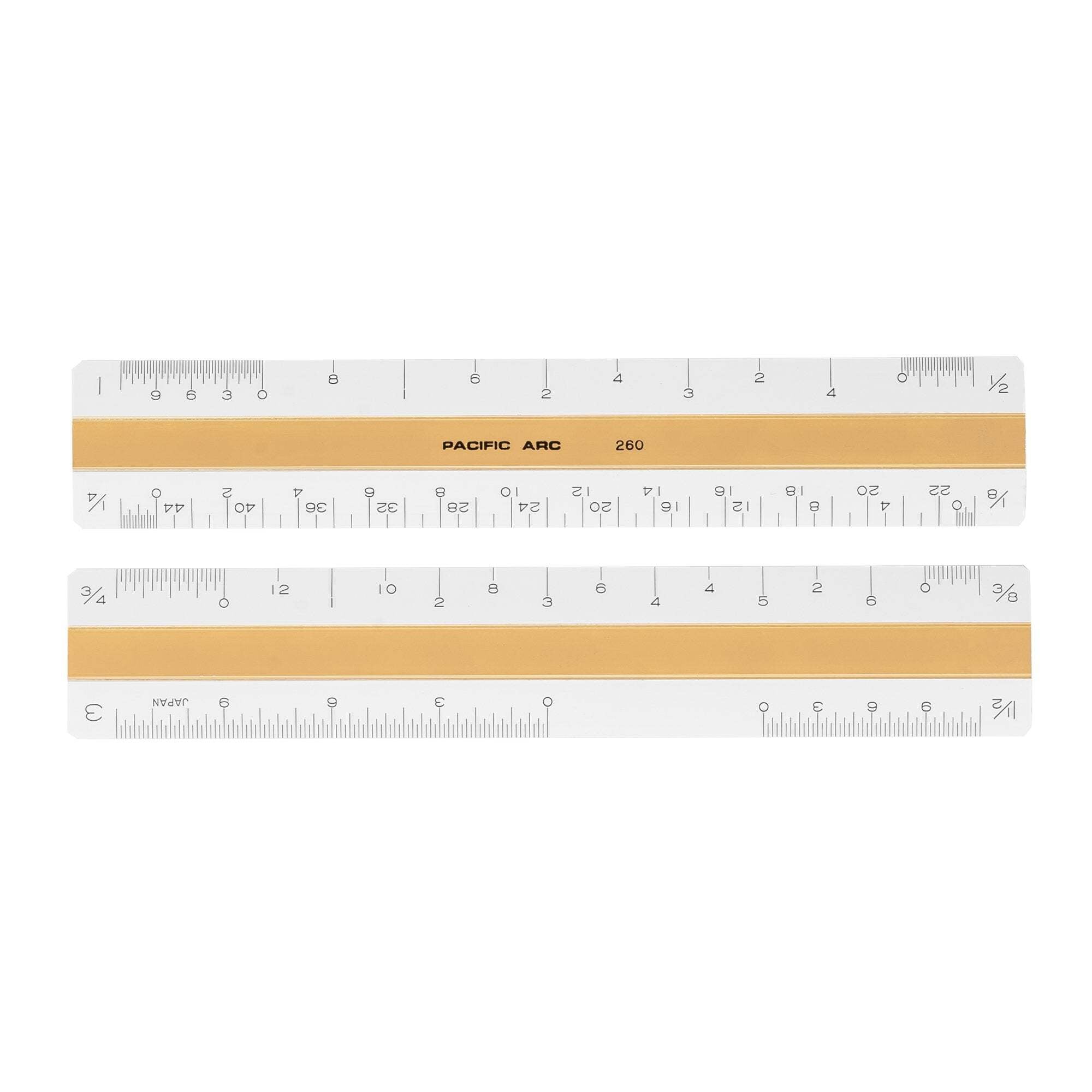 Pacific Arc Premium High-Impact Plastic Flat 4-Bevel Scale with Etched ...
