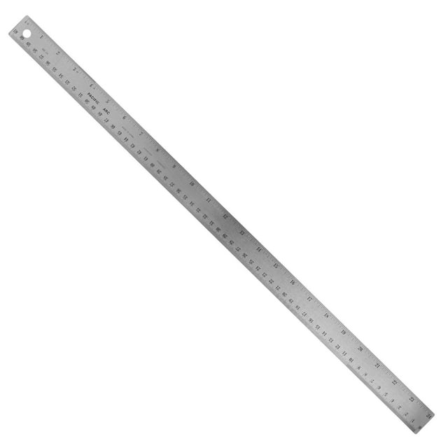 Pacific Arc Stainless Steel Ruler with Inch and Metric(mm), Non Skid ...