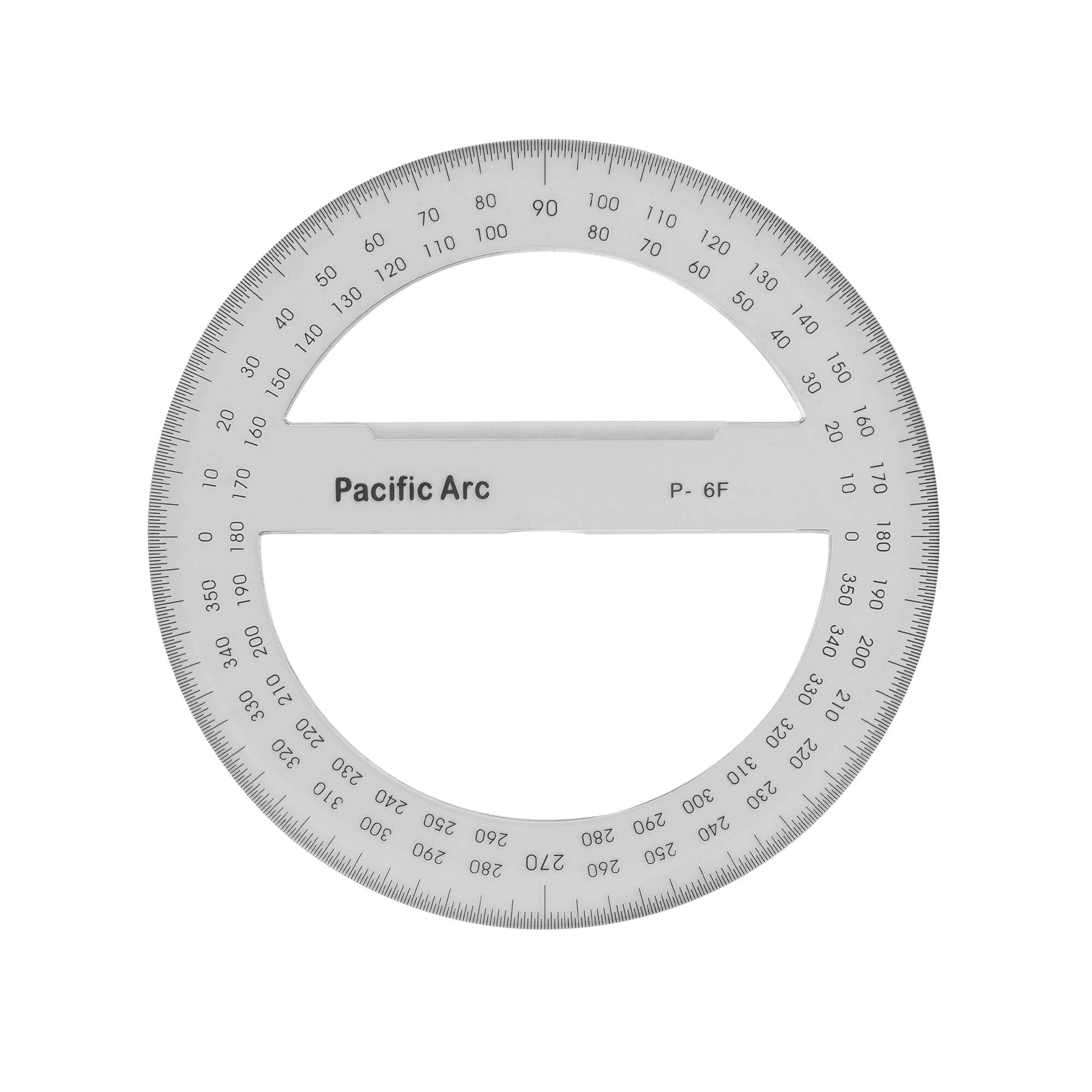 Pacific Arc's 180 degree Plastic Protractor Clear Ruler - Walmart.com
