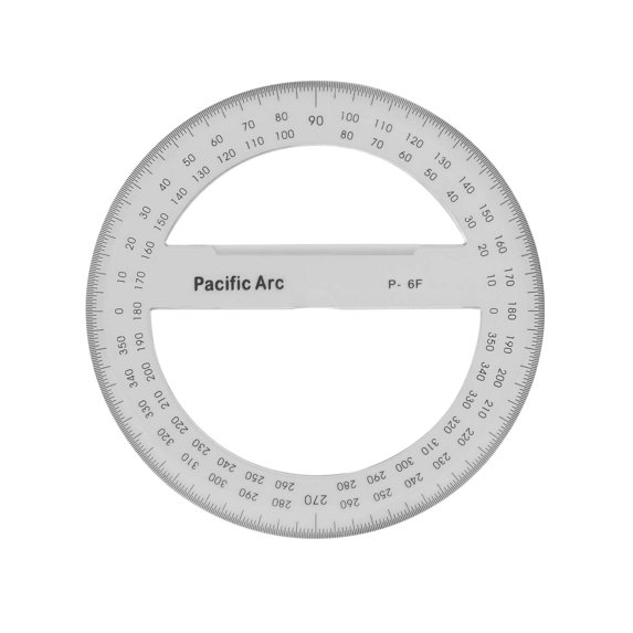 Pacific Arc's 180 degree Plastic Protractor Clear Ruler - Walmart.com