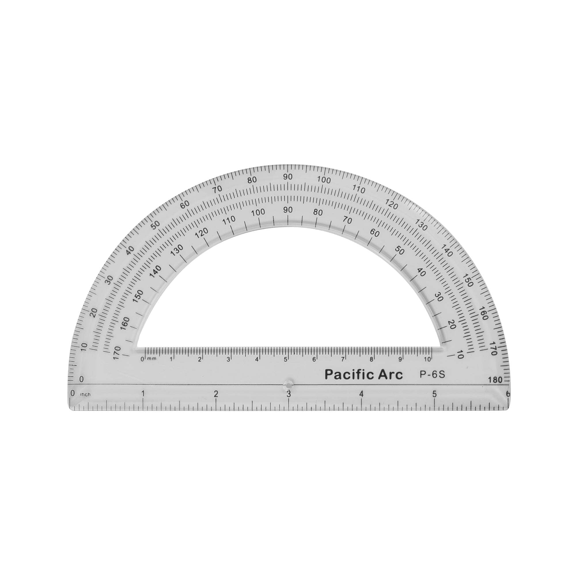 Pacific Arc's 6 Inch Plastic Protractor Clear Ruler - Walmart.com