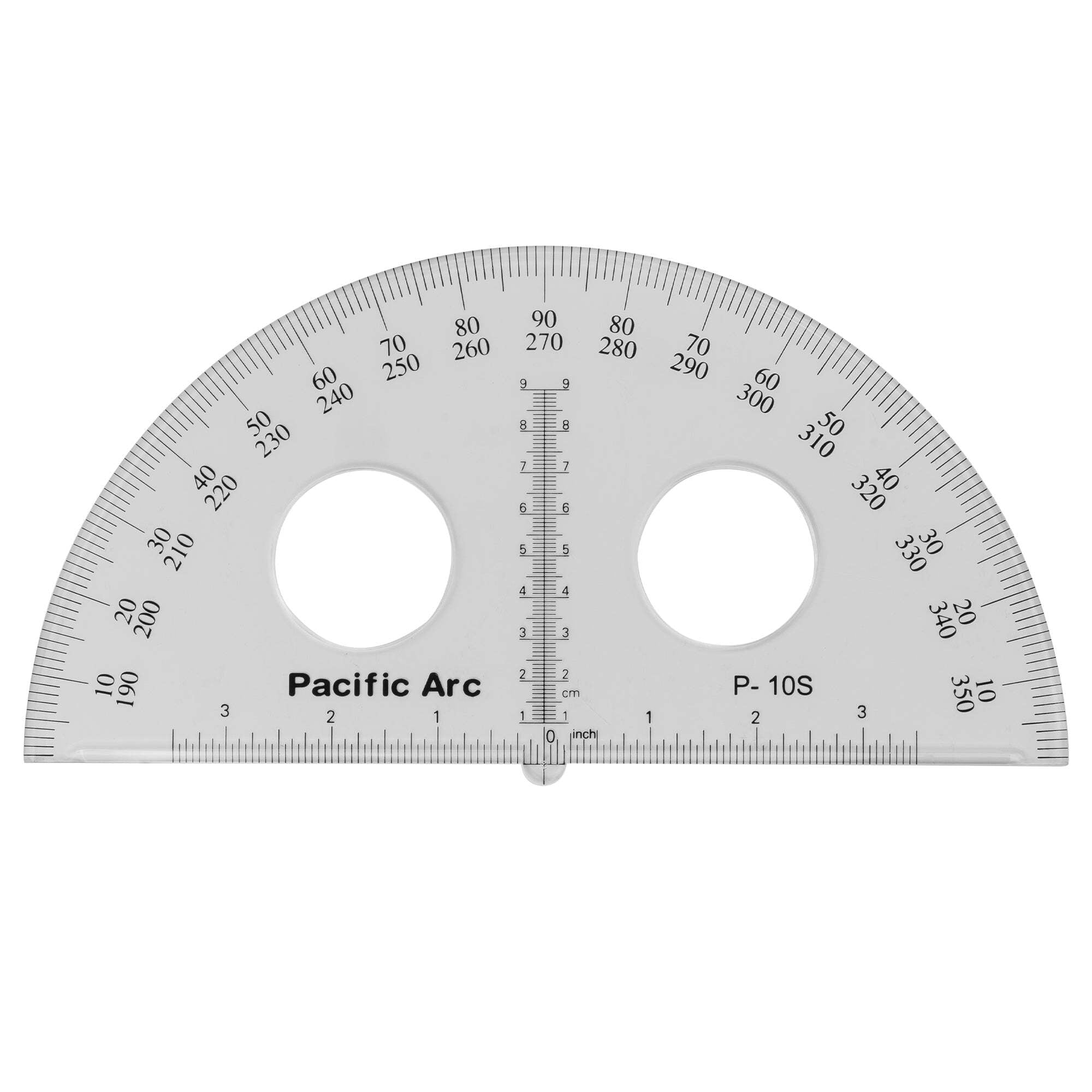 Pacific Arc's 180 degree Plastic Protractor Clear Ruler - Walmart.com