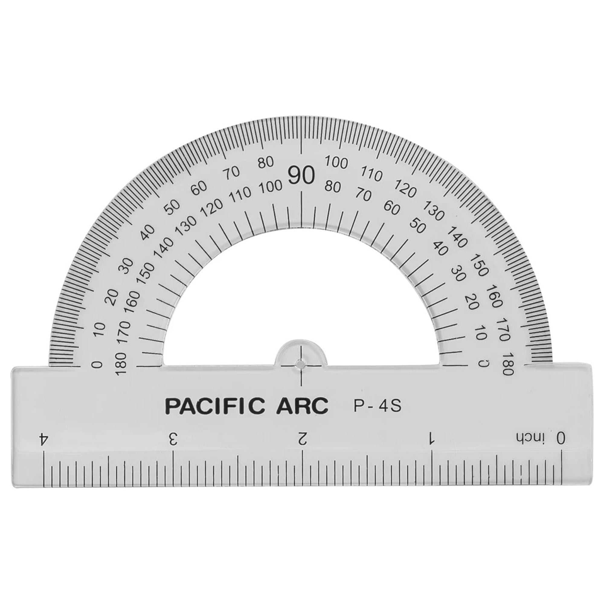 Pacific Arc's 180 degree Plastic Protractor Clear Ruler - Walmart.com