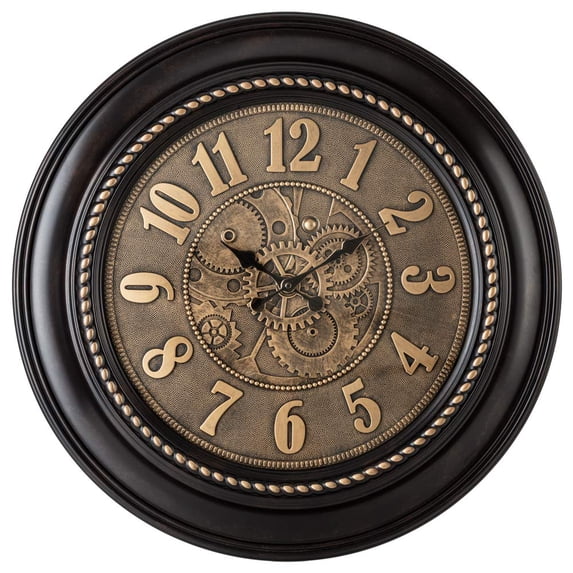 "Pacific Bay Rodalben 24"" Silent Non-Ticking, Battery Operated, Black ...