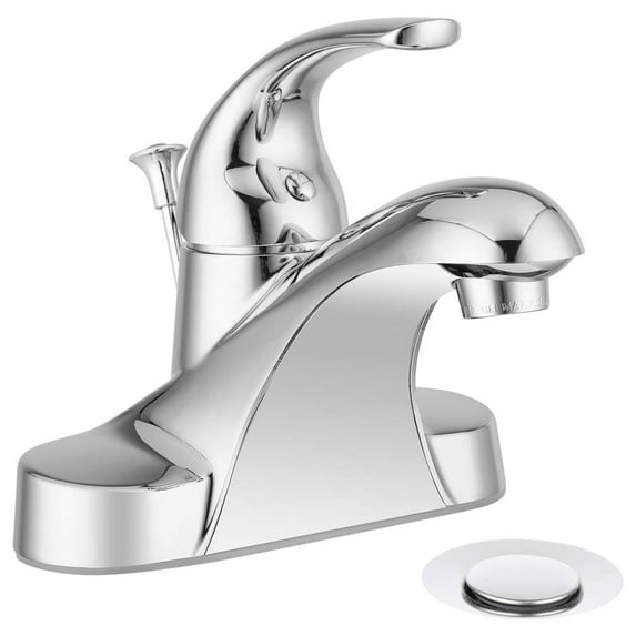 Pacific Bay Arlington Single Lever Bathroom Faucet with Pop-up - Chrome ...