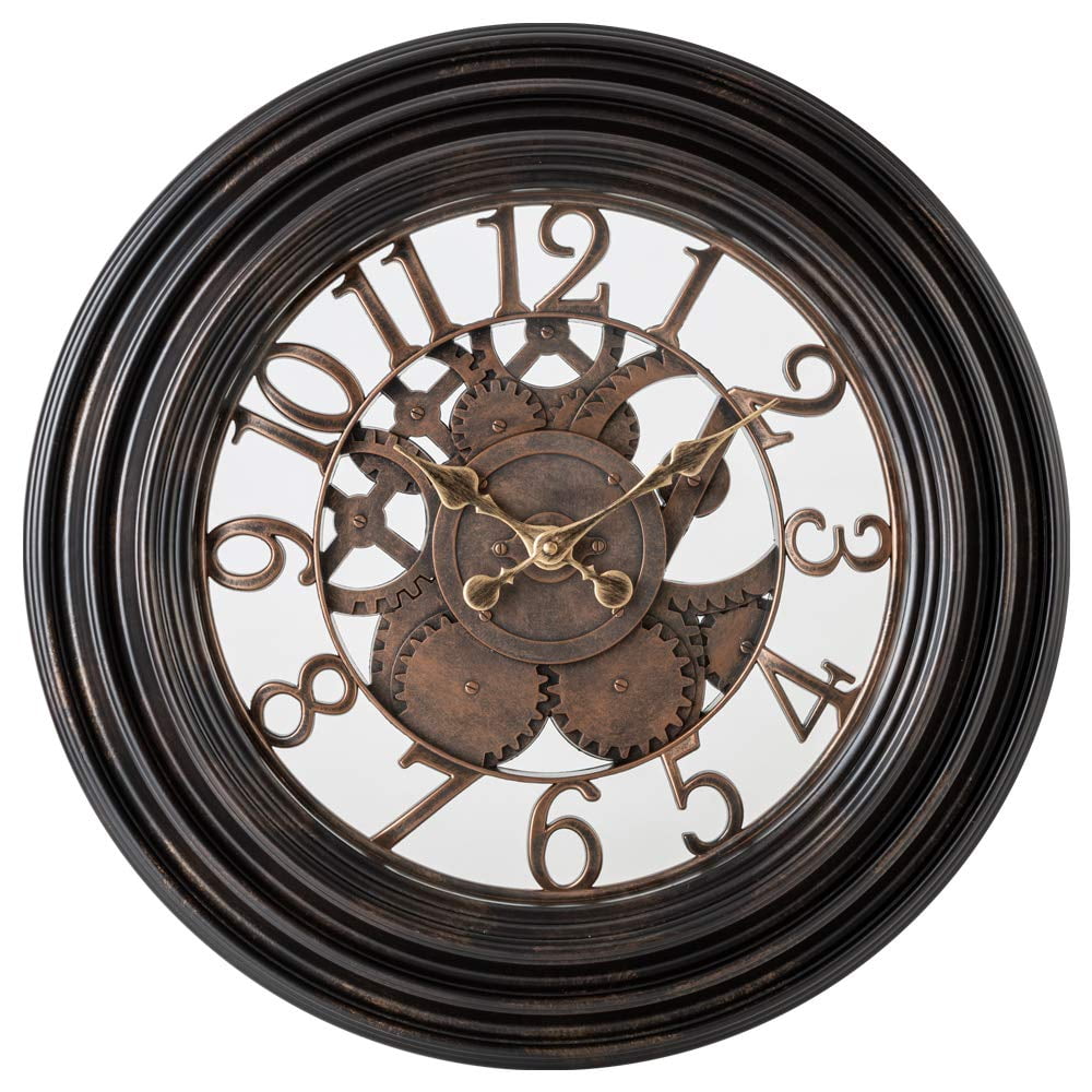 Pacific Bay Dortmund 20" Brown Ornate Wall Clock - Analog - Walmart.com