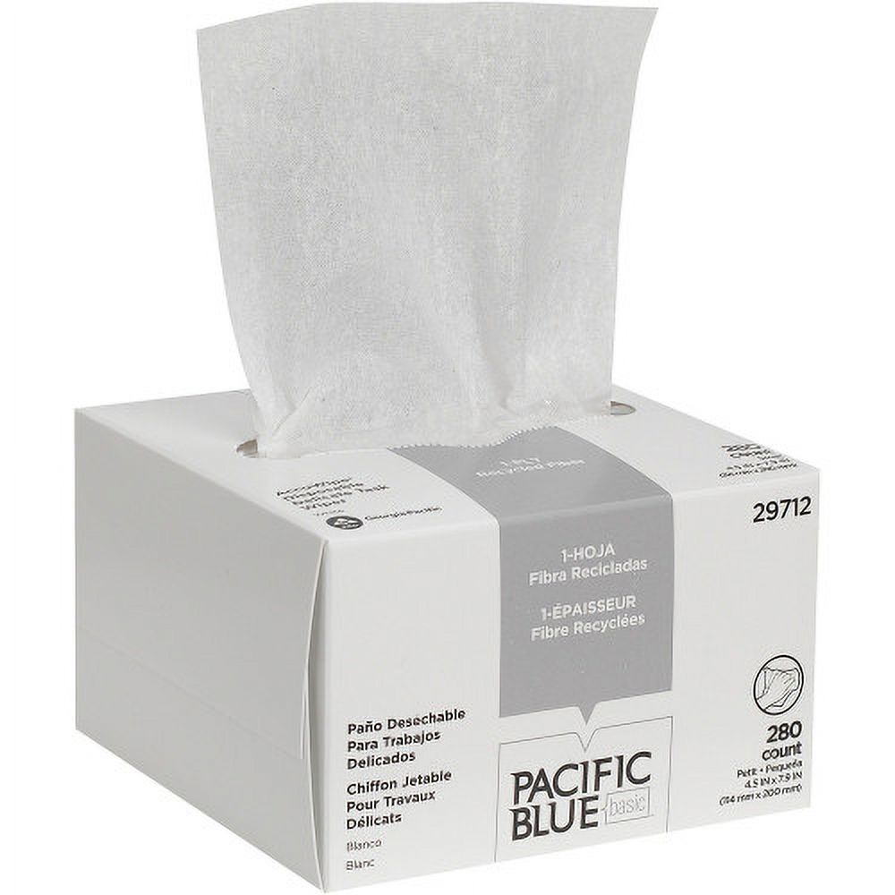 Pacific Blue Basic AccuWipe Recycled Disposable Delicate Task Wipers ...