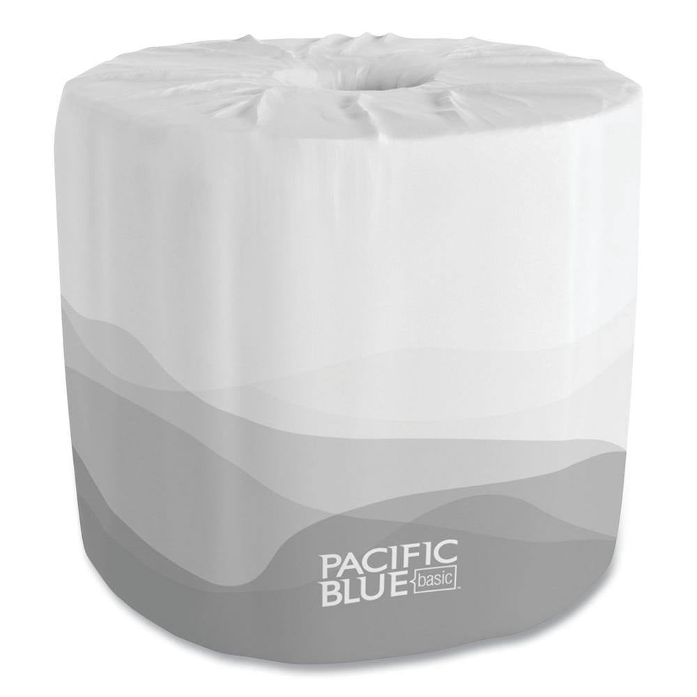 Pacific Blue Basic Embossed Septic Safe White 1-Ply Toilet Paper, 550 ...