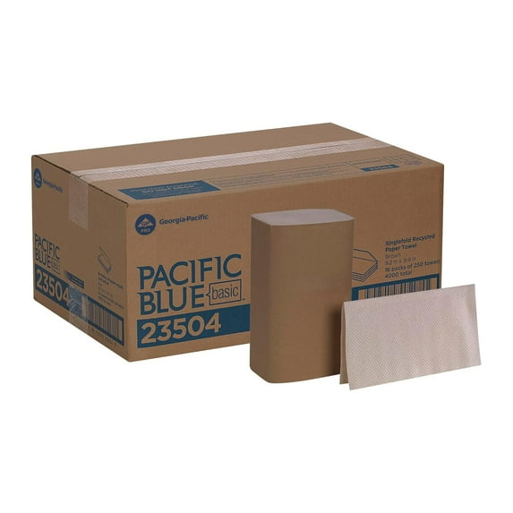 Pacific Blue Basic S-Fold Recycled Paper Towels by GP PRO (), Brown ...