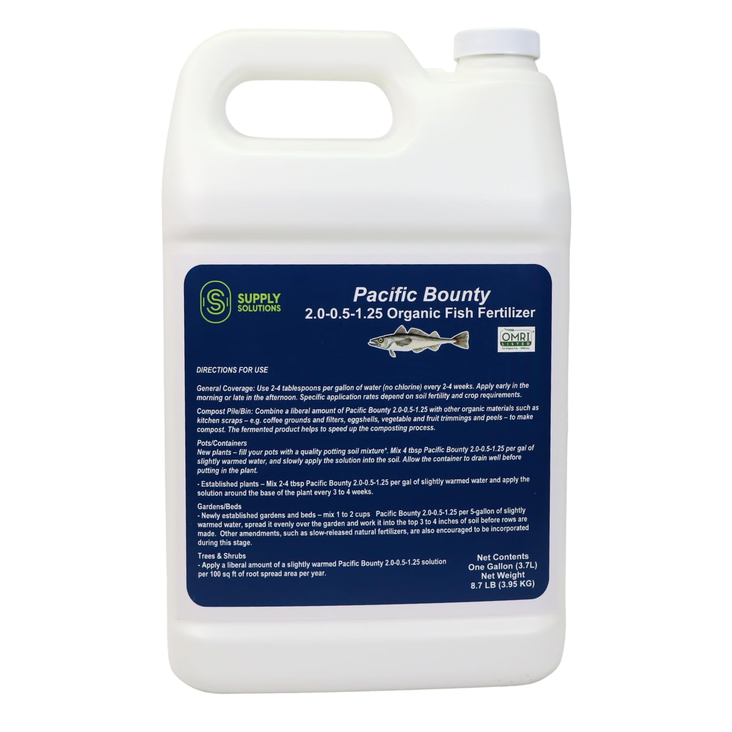 Pacific Bounty 2.0-0.5-1.25 Organic Fish Fertilizer for - Nutrient-Rich ...