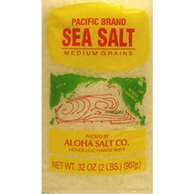 Pacific Brand Sea Salt - Medium Grains | 32 Ounce Bag from Aloha Salt ...