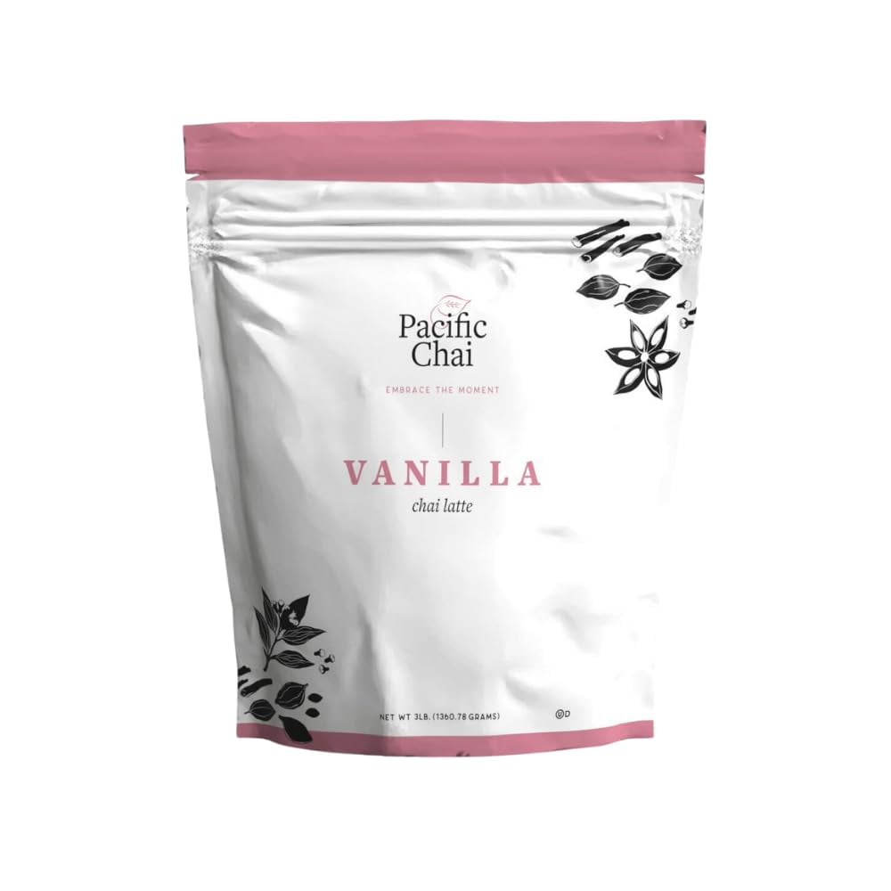 Pacific Chai Vanilla AJH3 Chai Latte Powder Mix, Instant Hot, Iced or ...