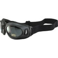 Pacific Coast Feather Tour Wide Coverage Black Motorcycle Goggles with ...